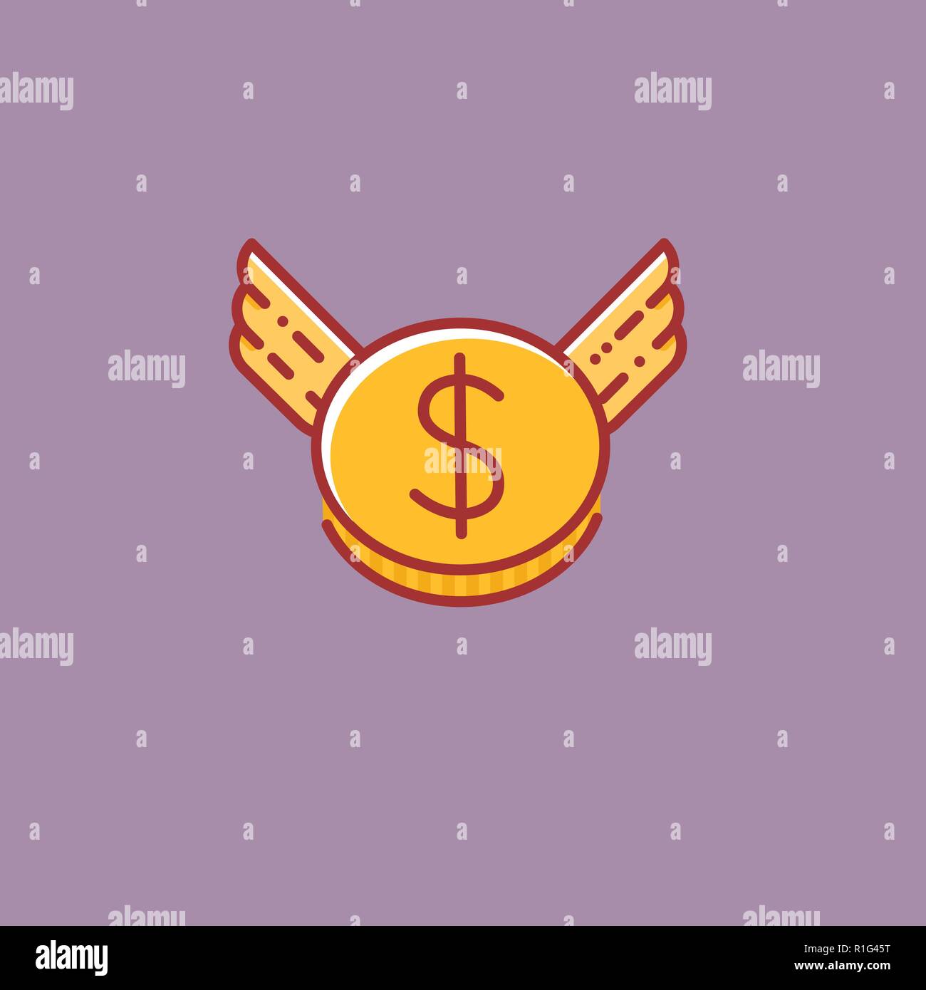 Money with wings Stock Vector Images - Alamy