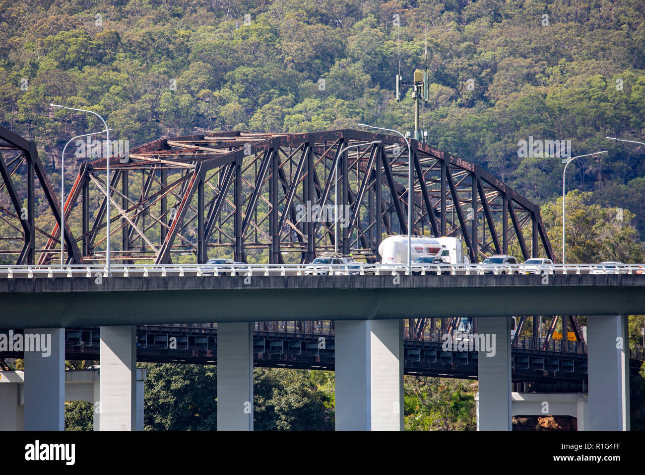 Peats ferry bridge over the River Hawkesbury,Sydney,Australia Stock ...