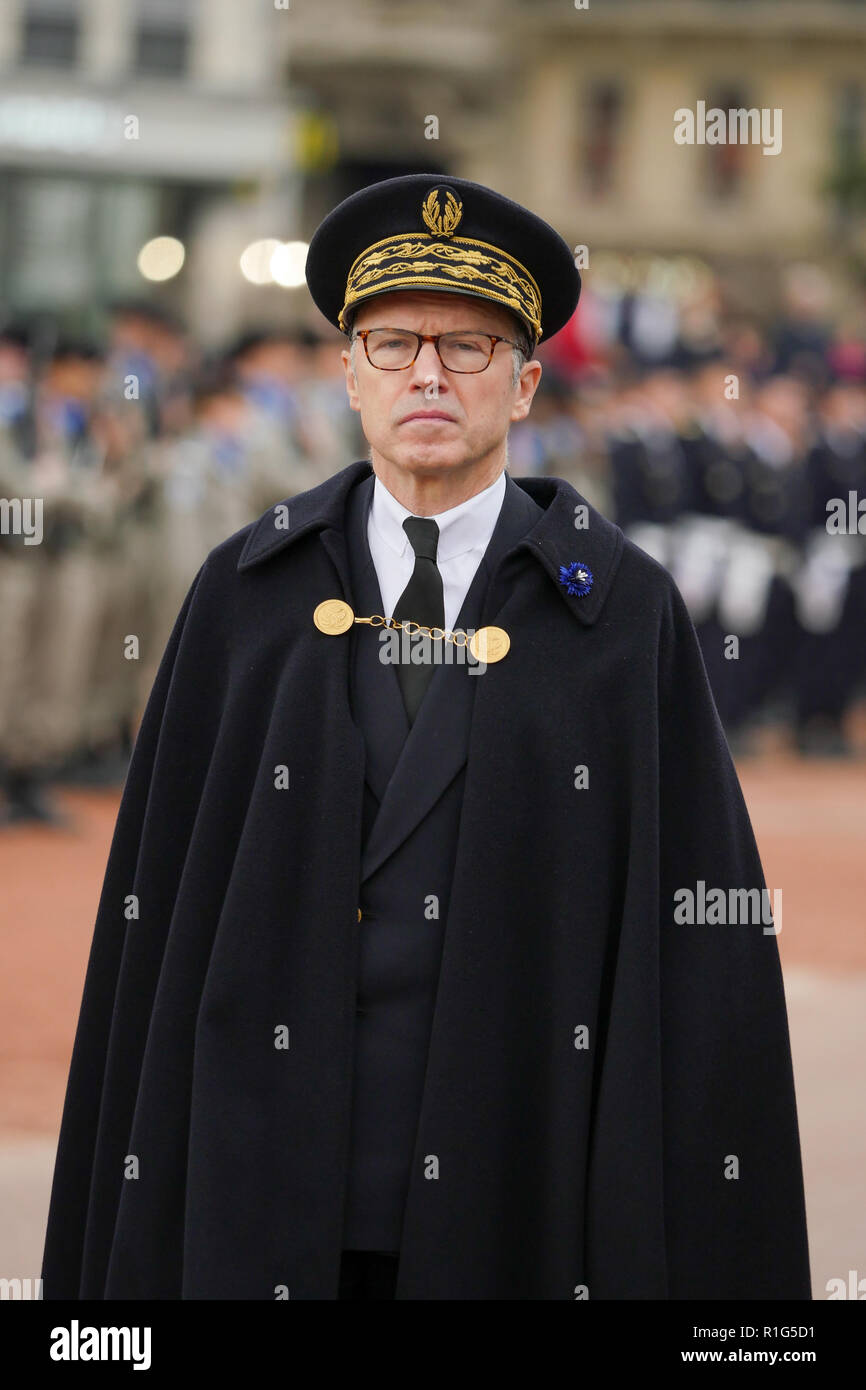 Prefect of Lyon, Pascal Mailhos attends November 11th Ceremony, Lyon ...