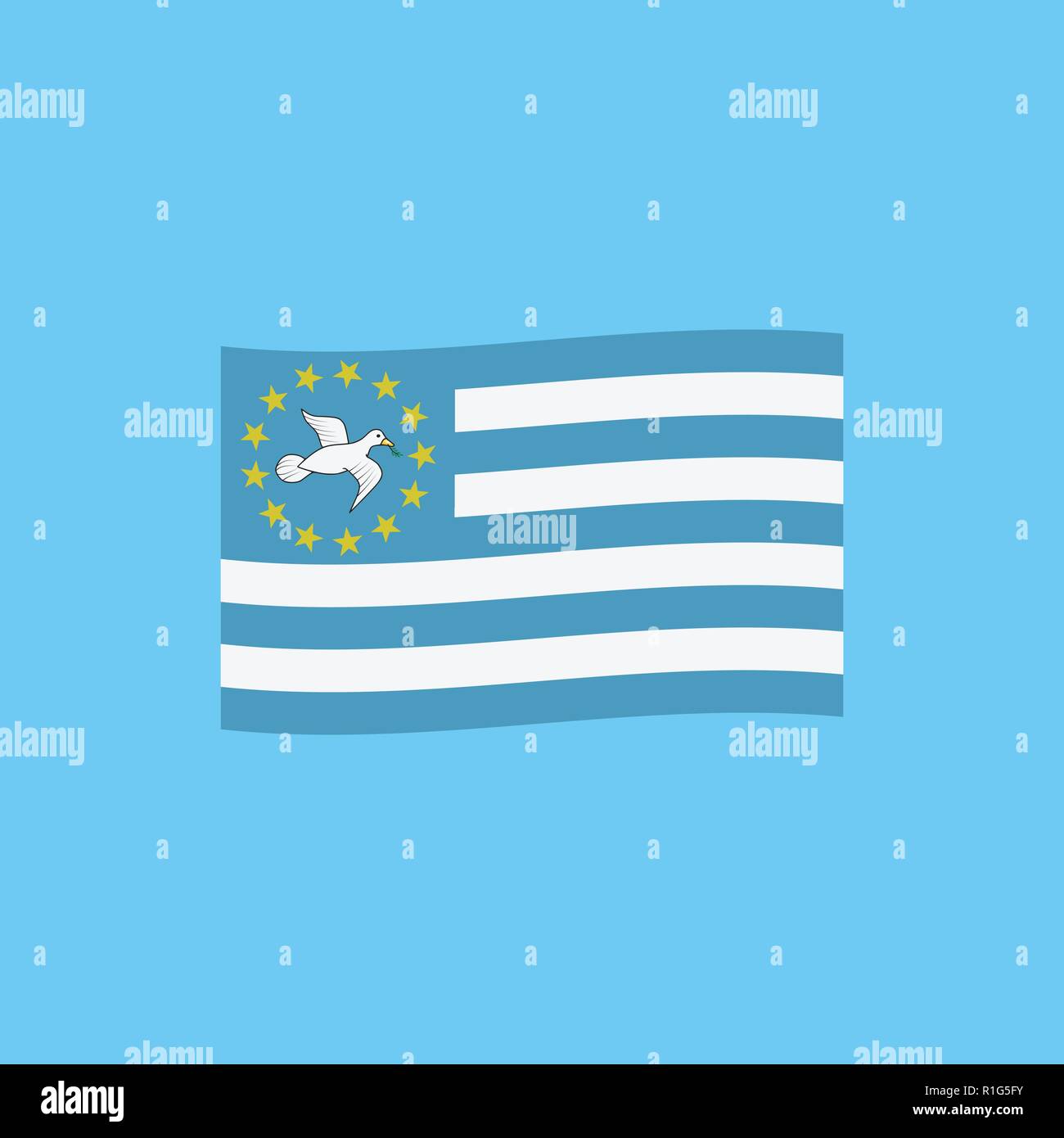 Ambazonia flag icon in flat design. Independence day or National day ...