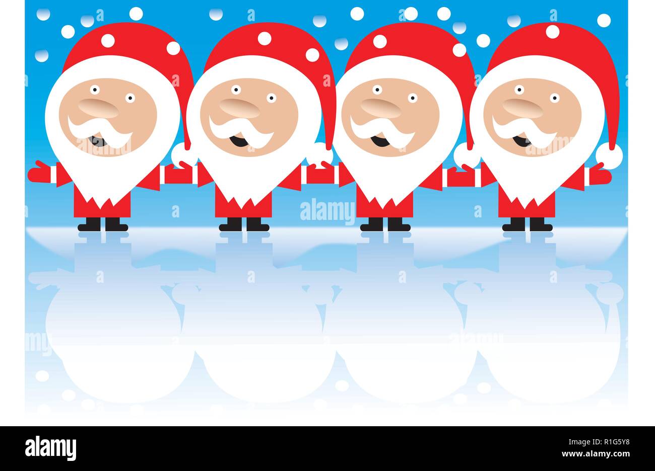 Four santas Stock Vector Images - Alamy