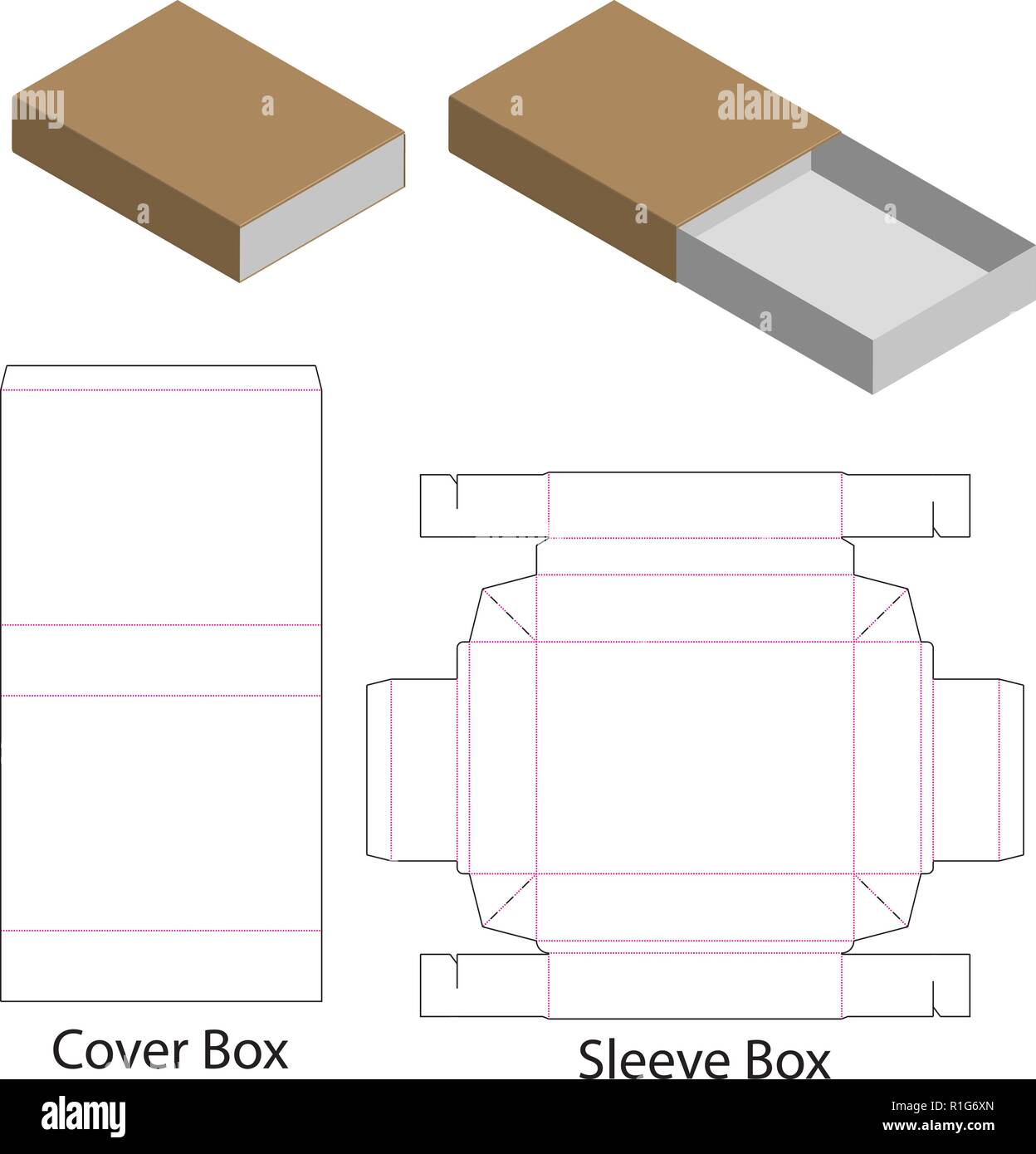 Die cut packaging Stock Vector Images - Alamy