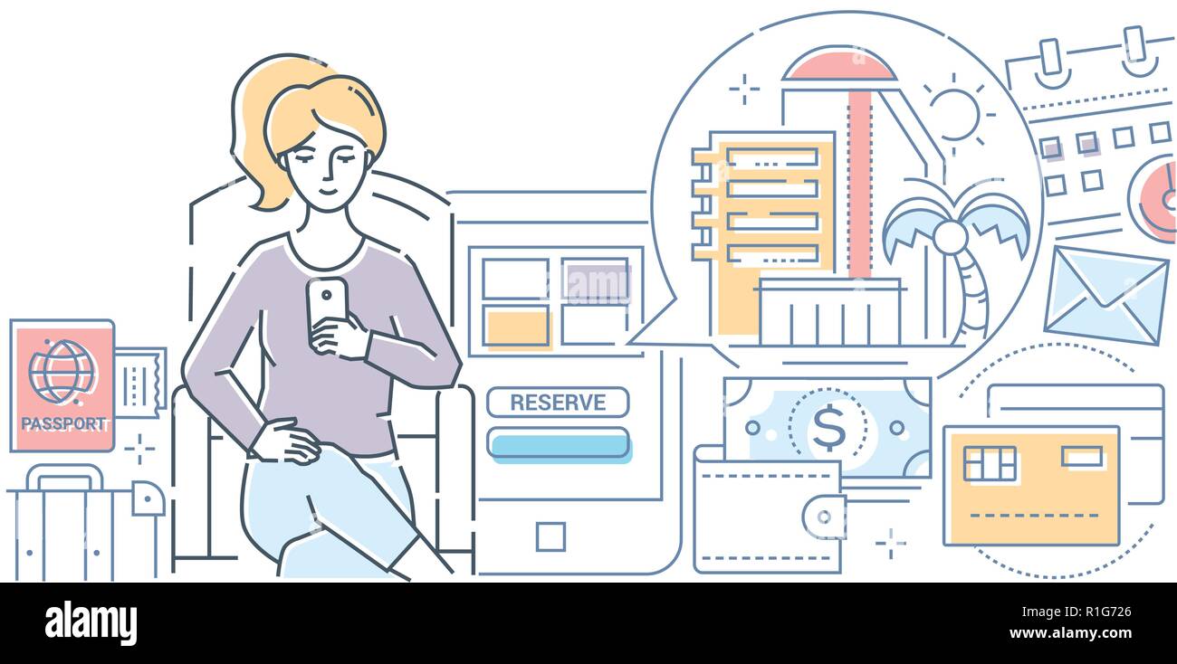 Booking girl Stock Vector Images - Alamy