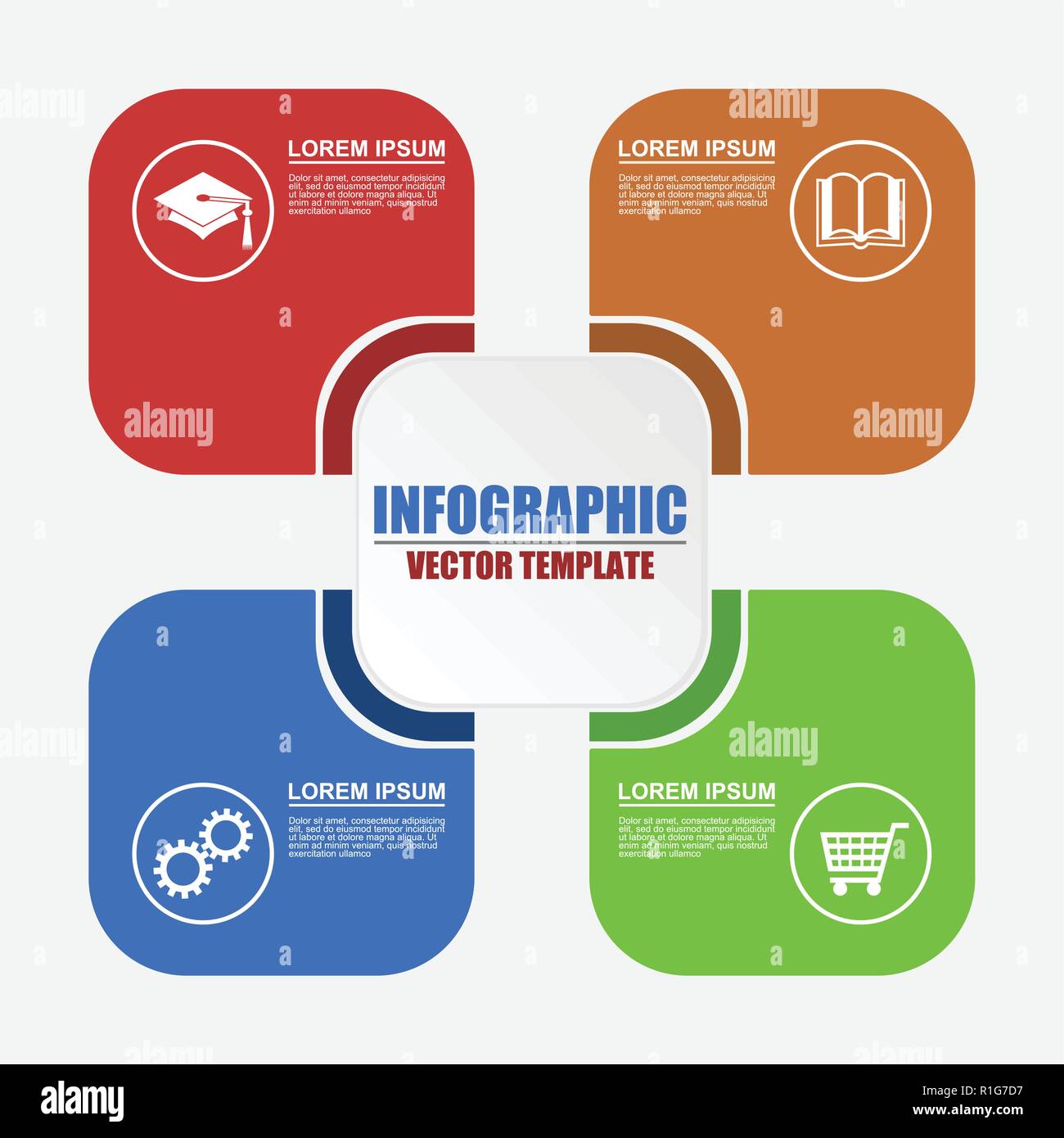 Business education technology presentation infographic vector template ...