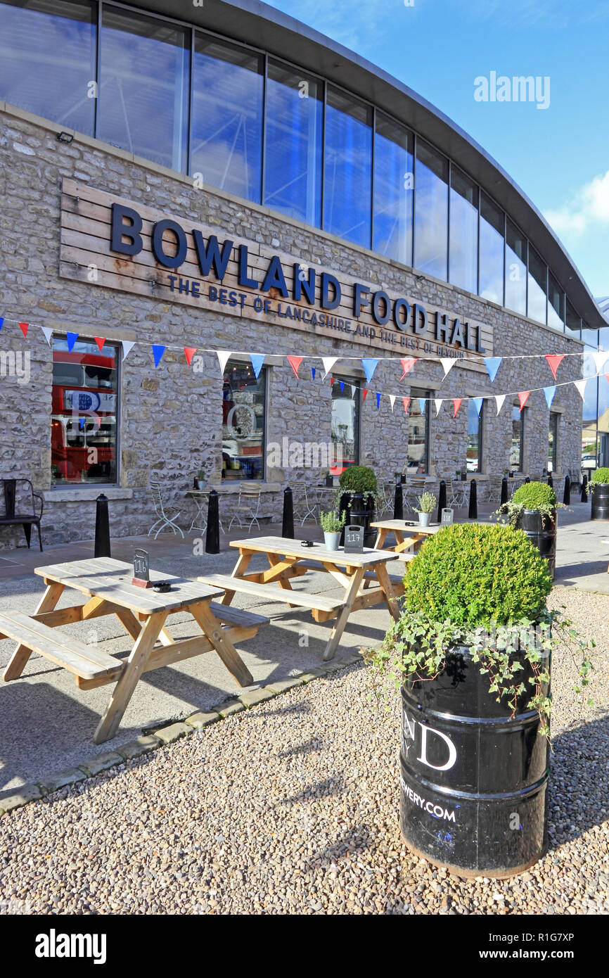 Bowland Food Hall at Holmes Mill, Clitheroe, Lancashire Stock Photo - Alamy