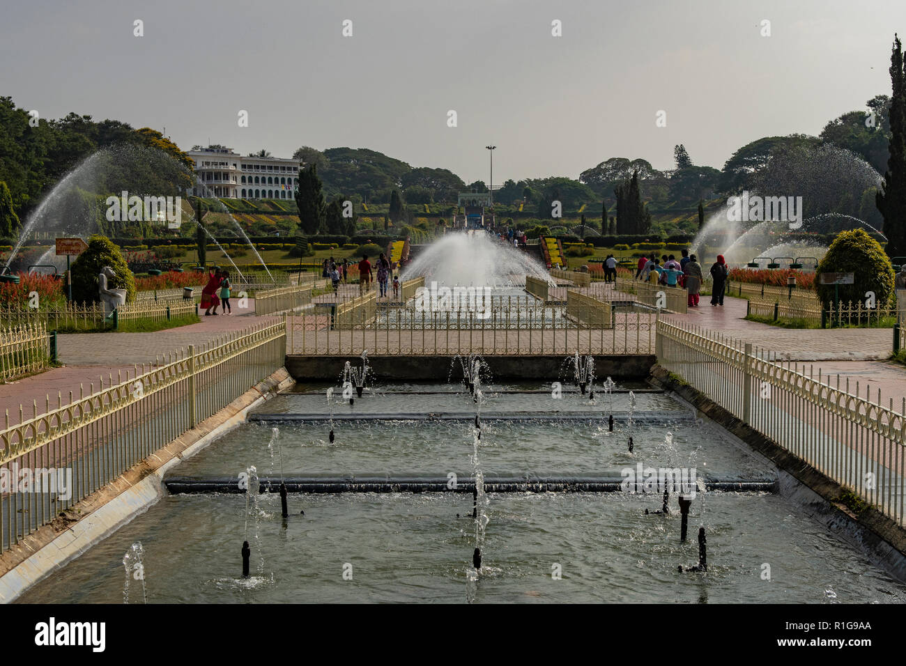Fountains at Brindavan Gardens, Mysore, Karnataka, India Stock Photo ...