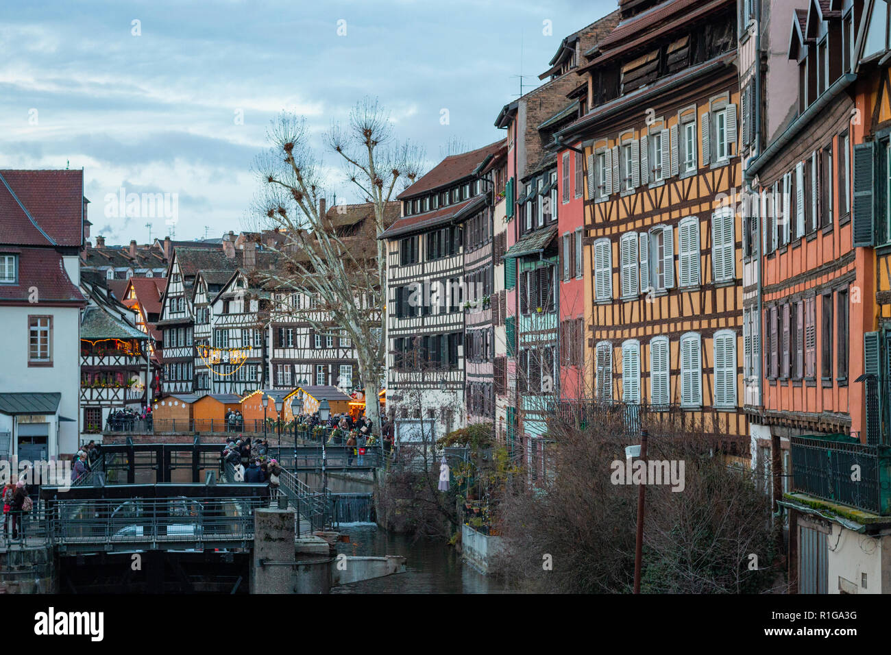 Residential buildings and houses in the old town of Strasbourg, France ...