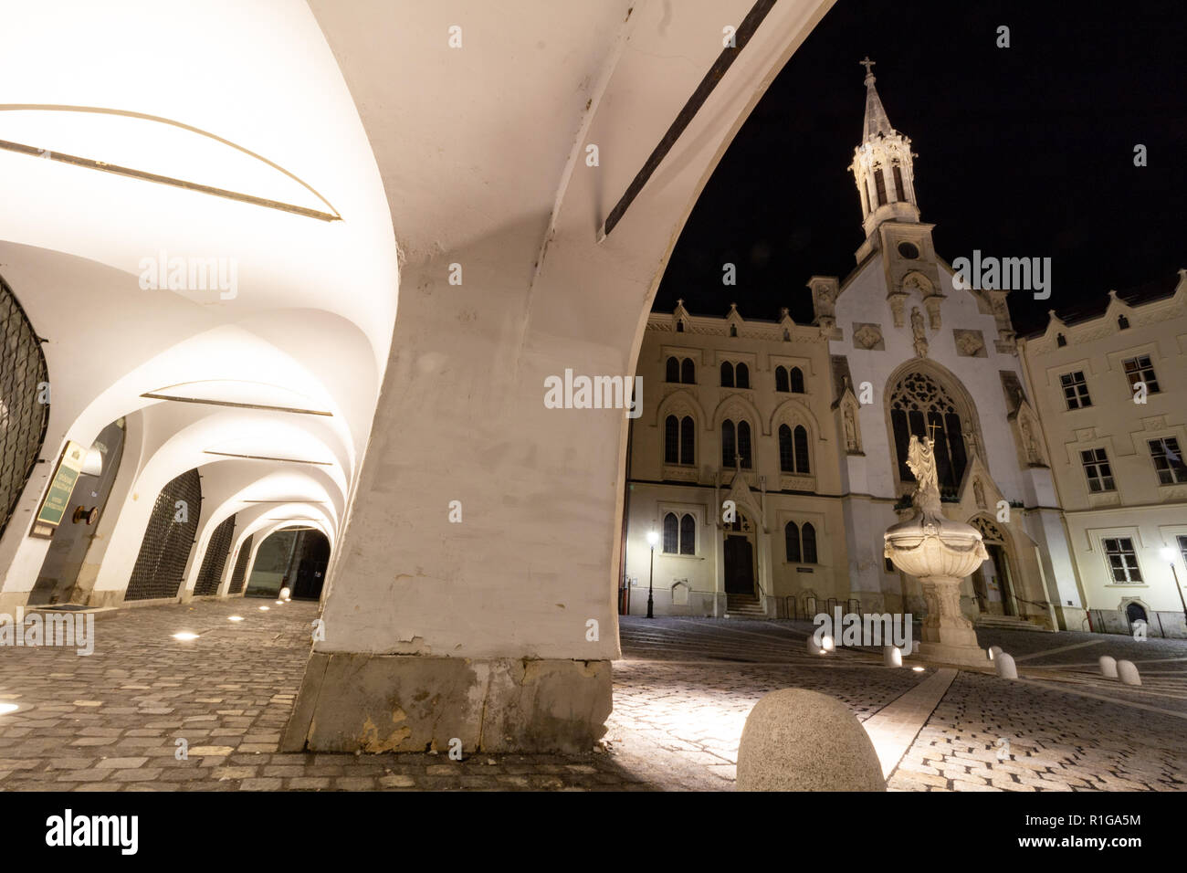 Labashaz (Arcaded House) and Szent Orsolya-templom (Saint Ursuline ...