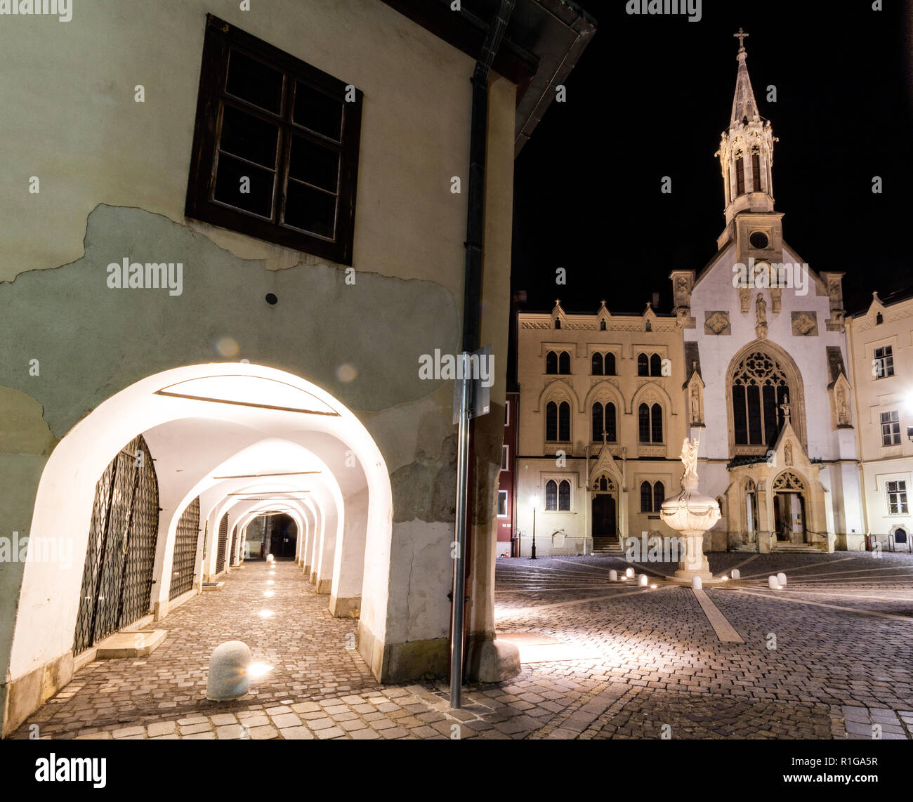 Labashaz (Arcaded House) and Szent Orsolya-templom (Saint Ursuline ...