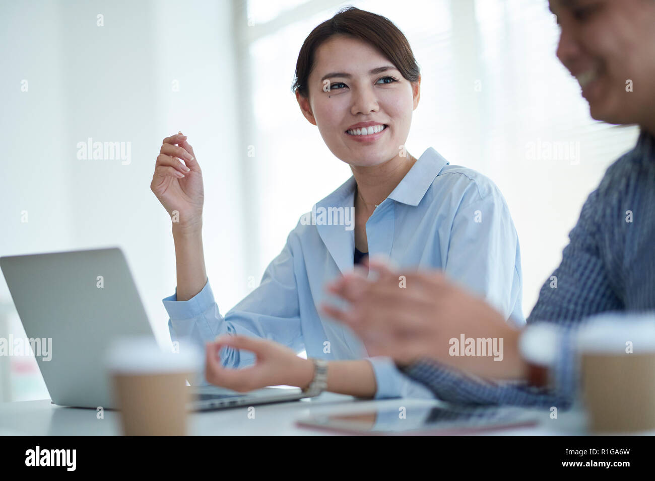 Japanese business people at work Stock Photo - Alamy
