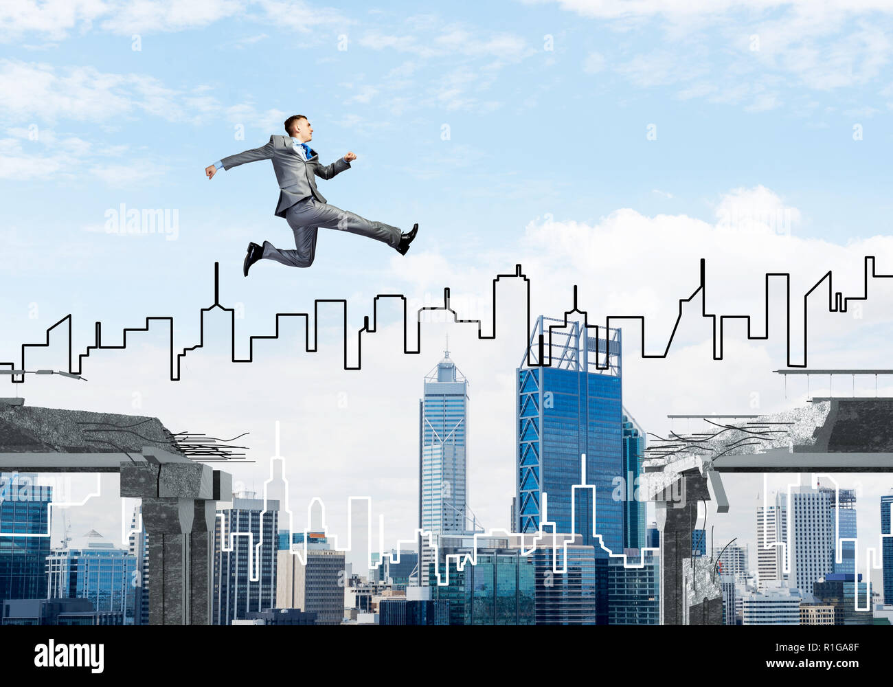 Problem and difficulties overcoming concept Stock Photo - Alamy