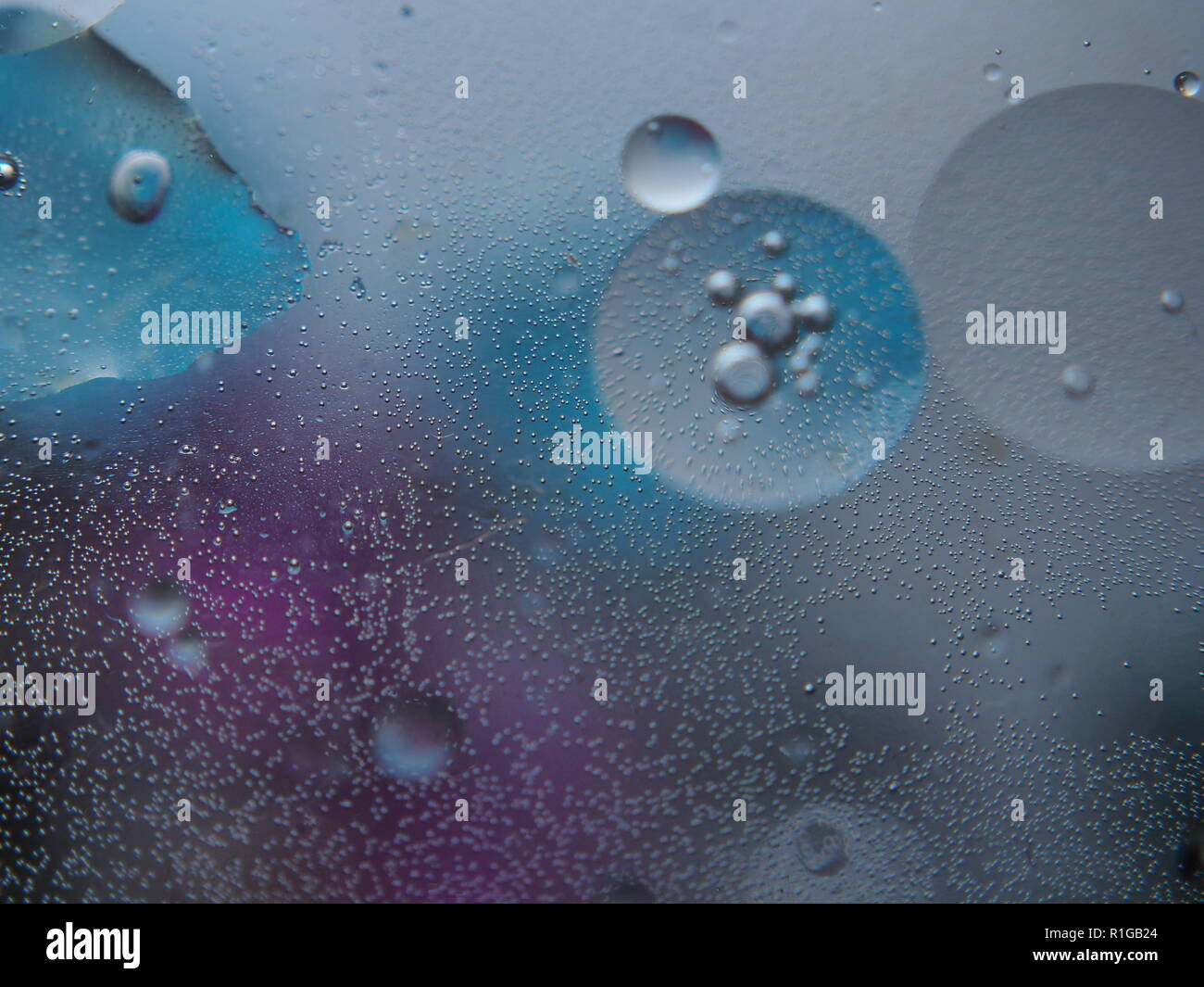 Abstract photography. Multi-colored circles. Drop of oil. Background ...