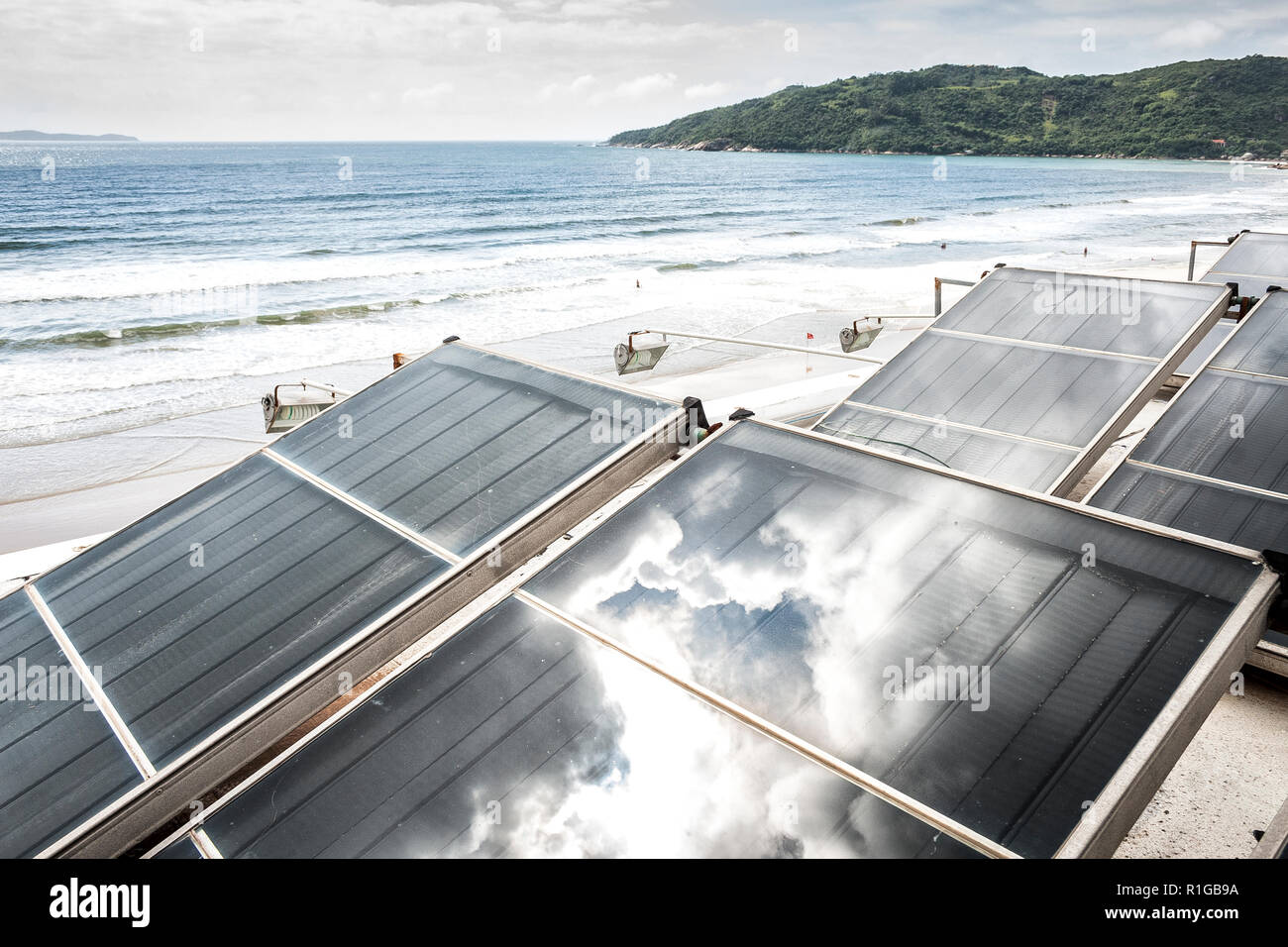 Solar panels on hotel roof hi-res stock photography and images - Alamy