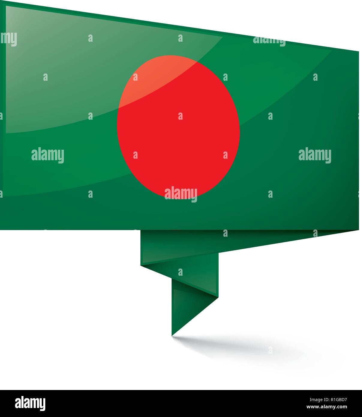 Bangladesh flag, vector illustration on a white background Stock Vector ...