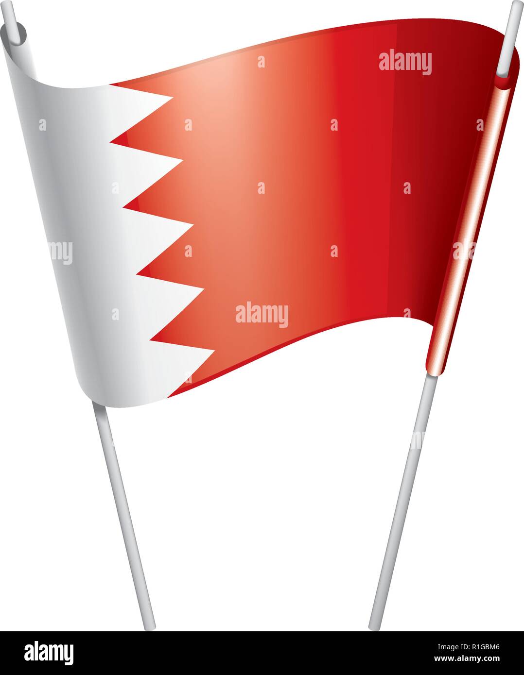 Bahrain flag, vector illustration on a white background Stock Vector ...