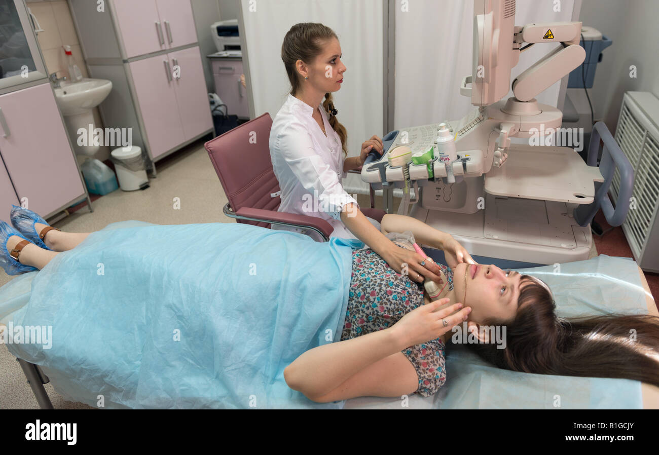 Russian patient talking with doctor, Astrakhan, Russia Stock Photo - Alamy