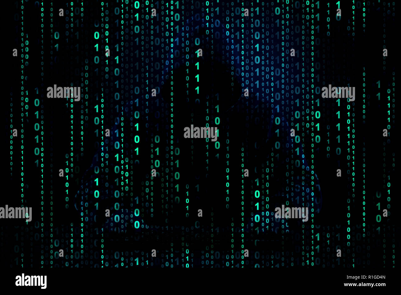 color binary code background image for hackers Stock Photo - Alamy