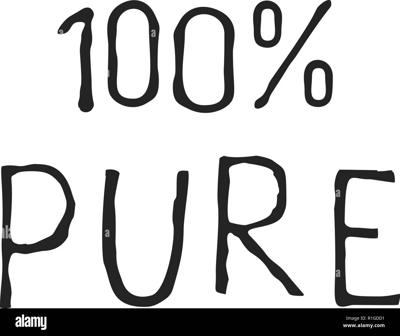 100 Pure label and high quality product badges. Bio healthy Eco food ...