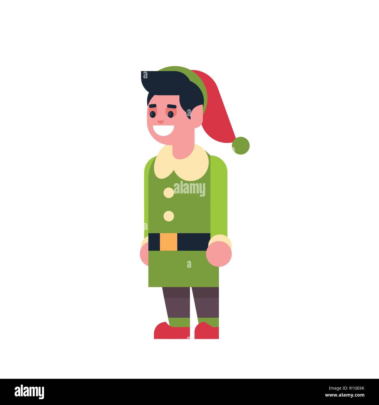 man elf santa claus helper merry christmas holiday happy new year ...