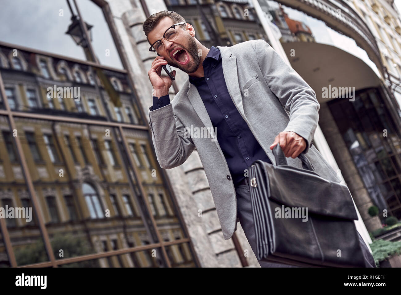 Angry person walking hi-res stock photography and images - Alamy