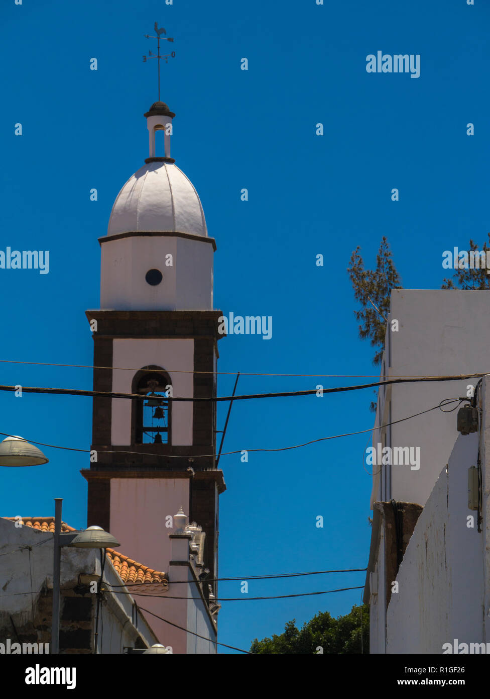 Bell tower of Iglesia de San Gines, Arrecife,Lanzarote,Las Palmas ...