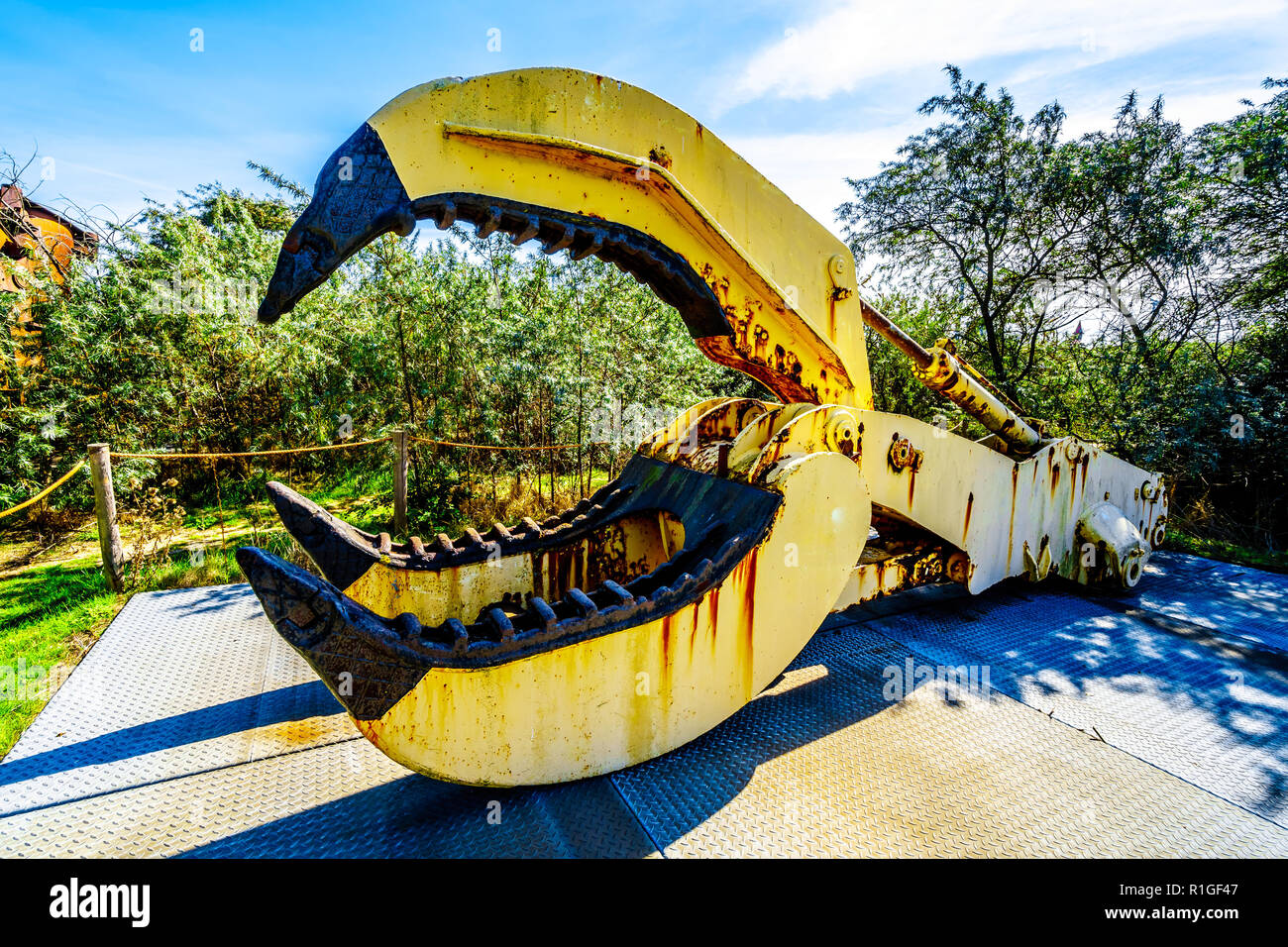 Heavy equipment used for the construction of the storm surge barrier of ...