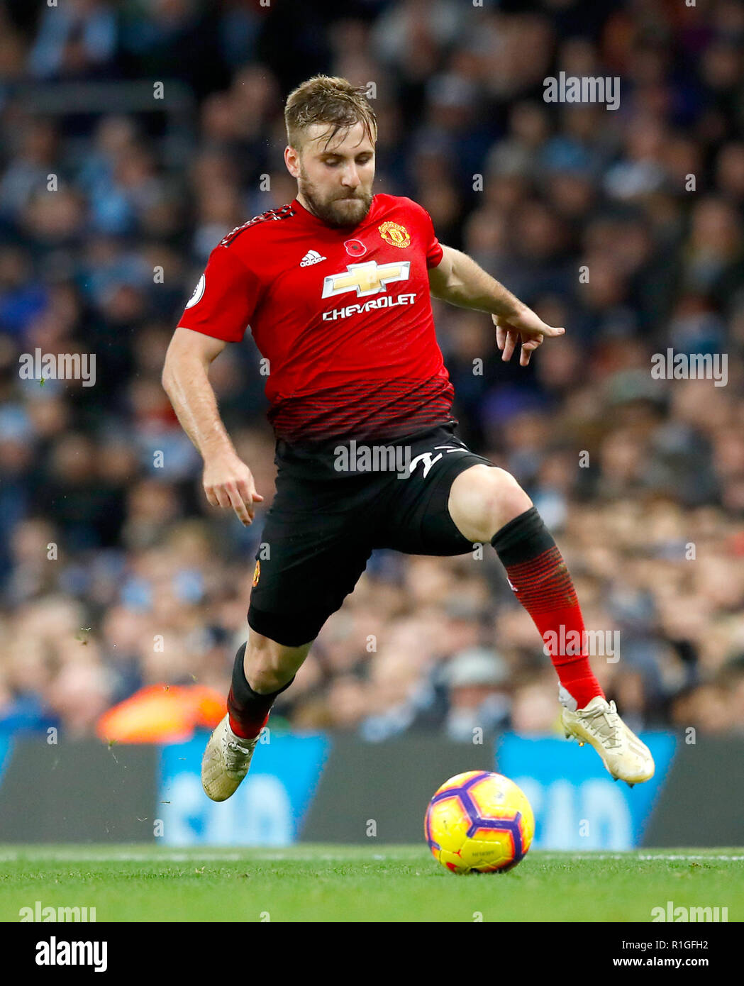 Manchester United's Luke Shaw Stock Photo - Alamy