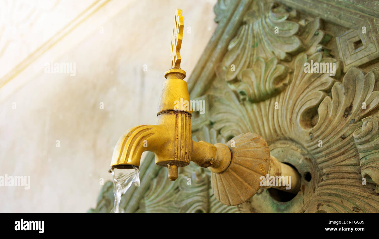 Turkish ottoman style water tap Stock Photo - Alamy