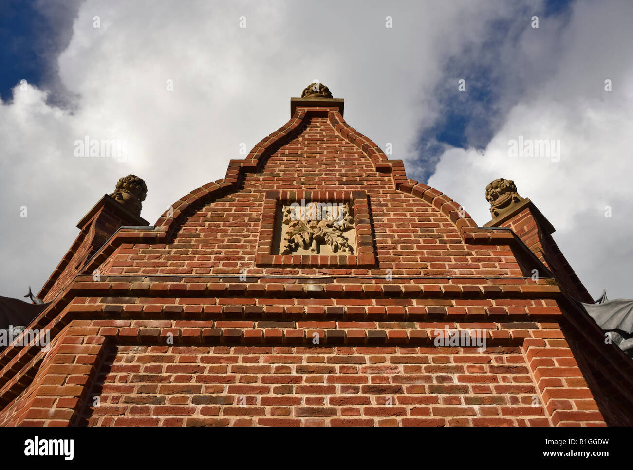 Detail of Gable End, The Belvedere, Queen Elizabeth walled garden ...