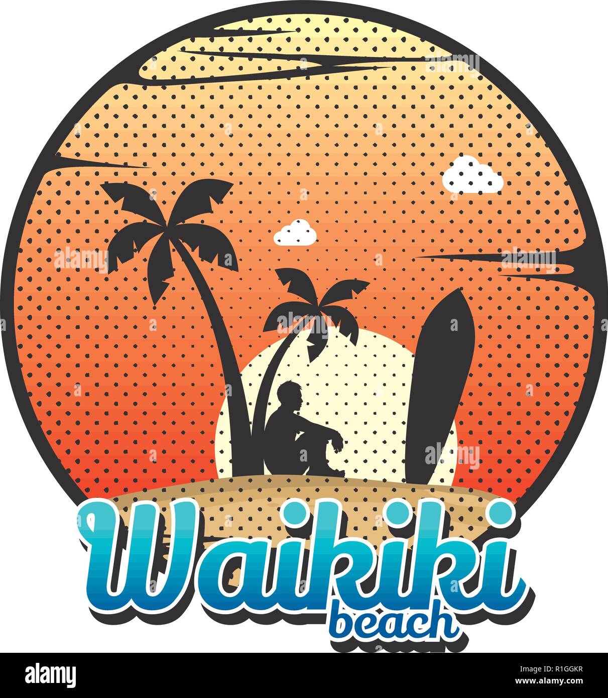 summer holidays beach sign symbol vector art Stock Vector Image & Art ...