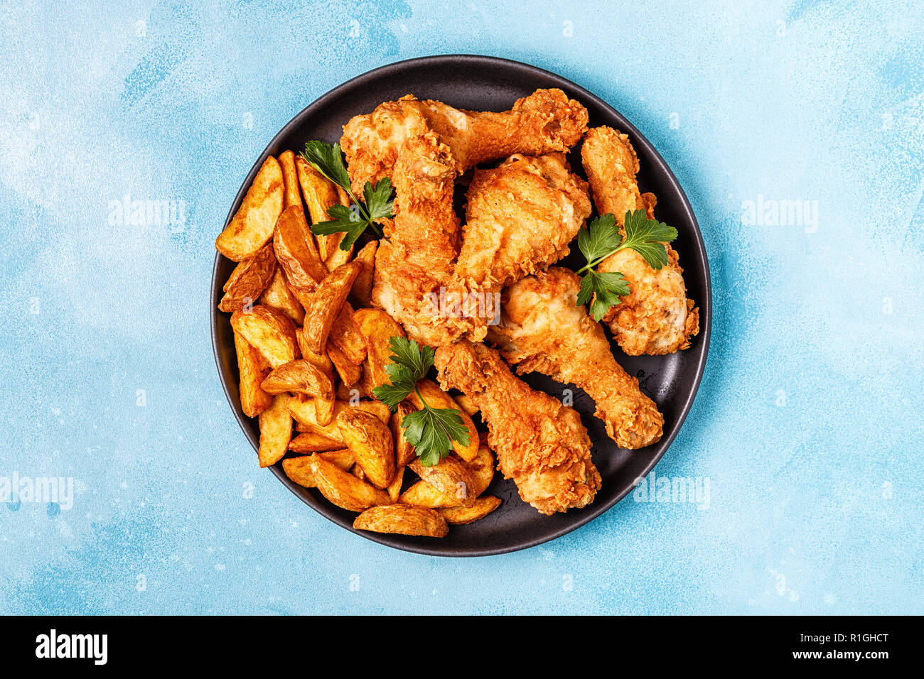 Food top view chicken hi-res stock photography and images - Alamy