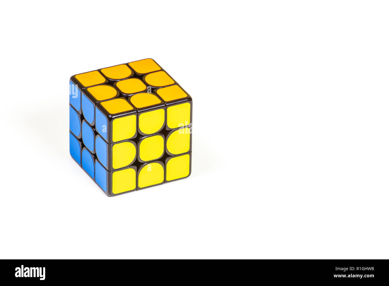 Rubik cube on white background Stock Photo - Alamy