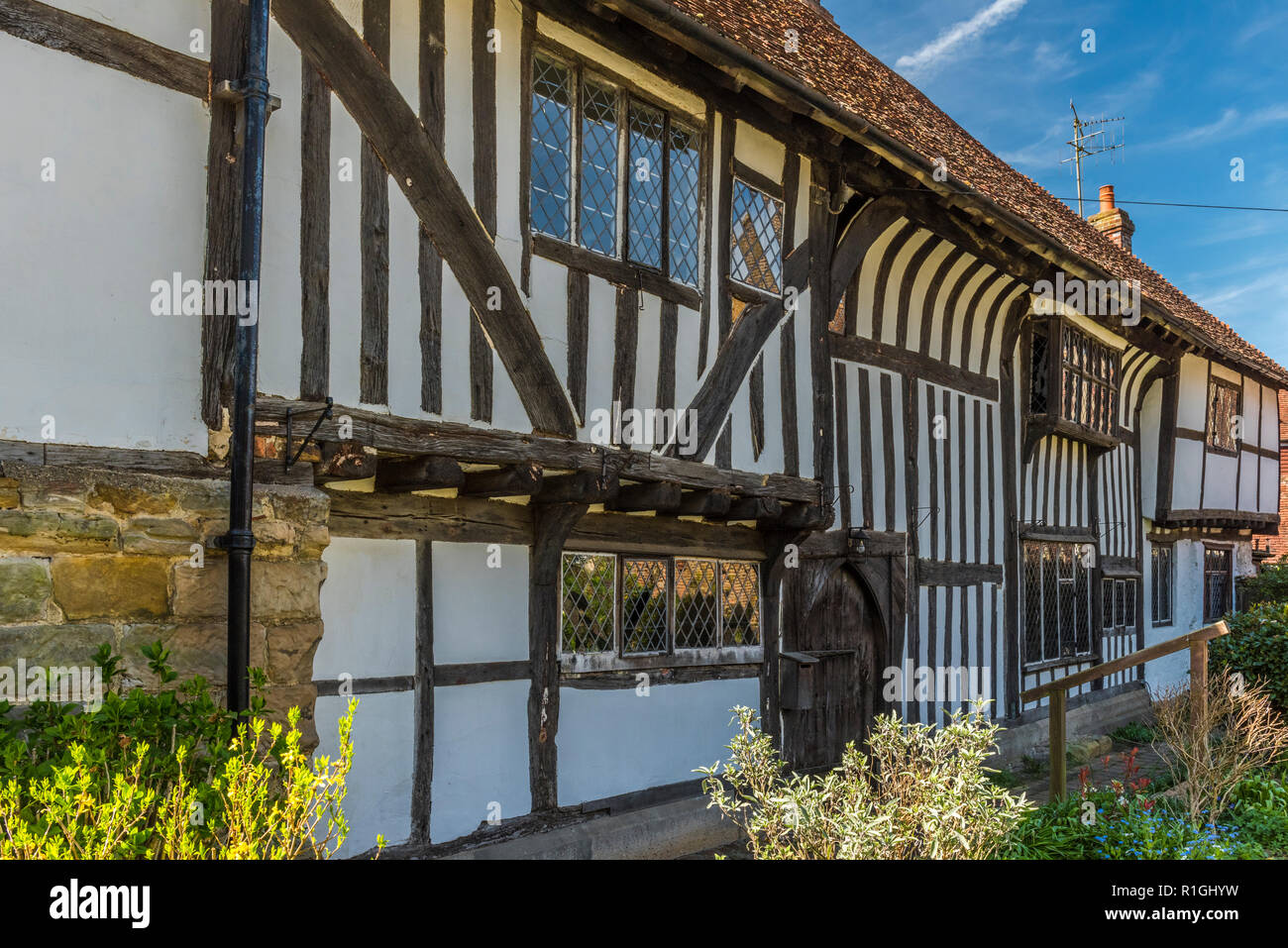 Timber-framed medieval building in Battle, East Sussex, England Stock ...