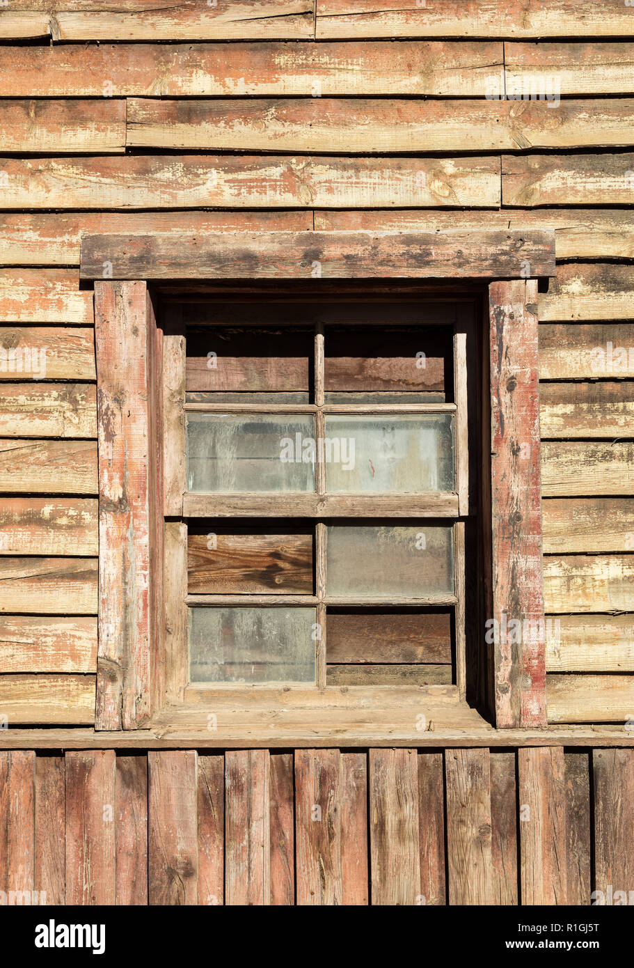 Old dilapidated wooden window Stock Photo - Alamy