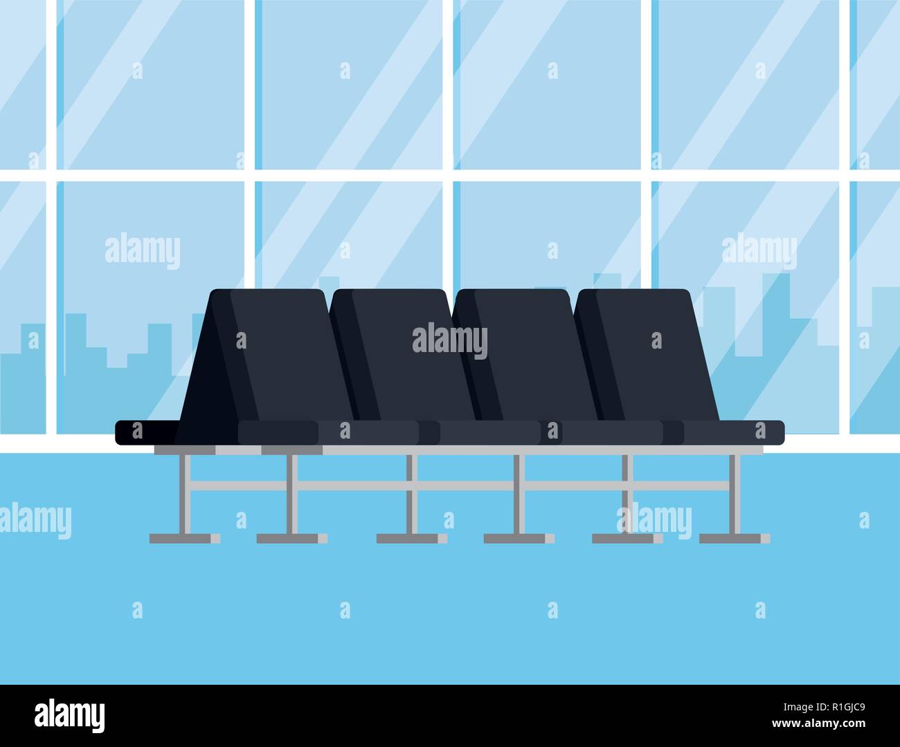 Airport terminal bench design Stock Vector Image & Art - Alamy