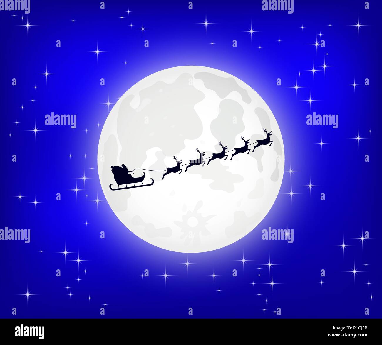 Santa Sleigh Flying Real