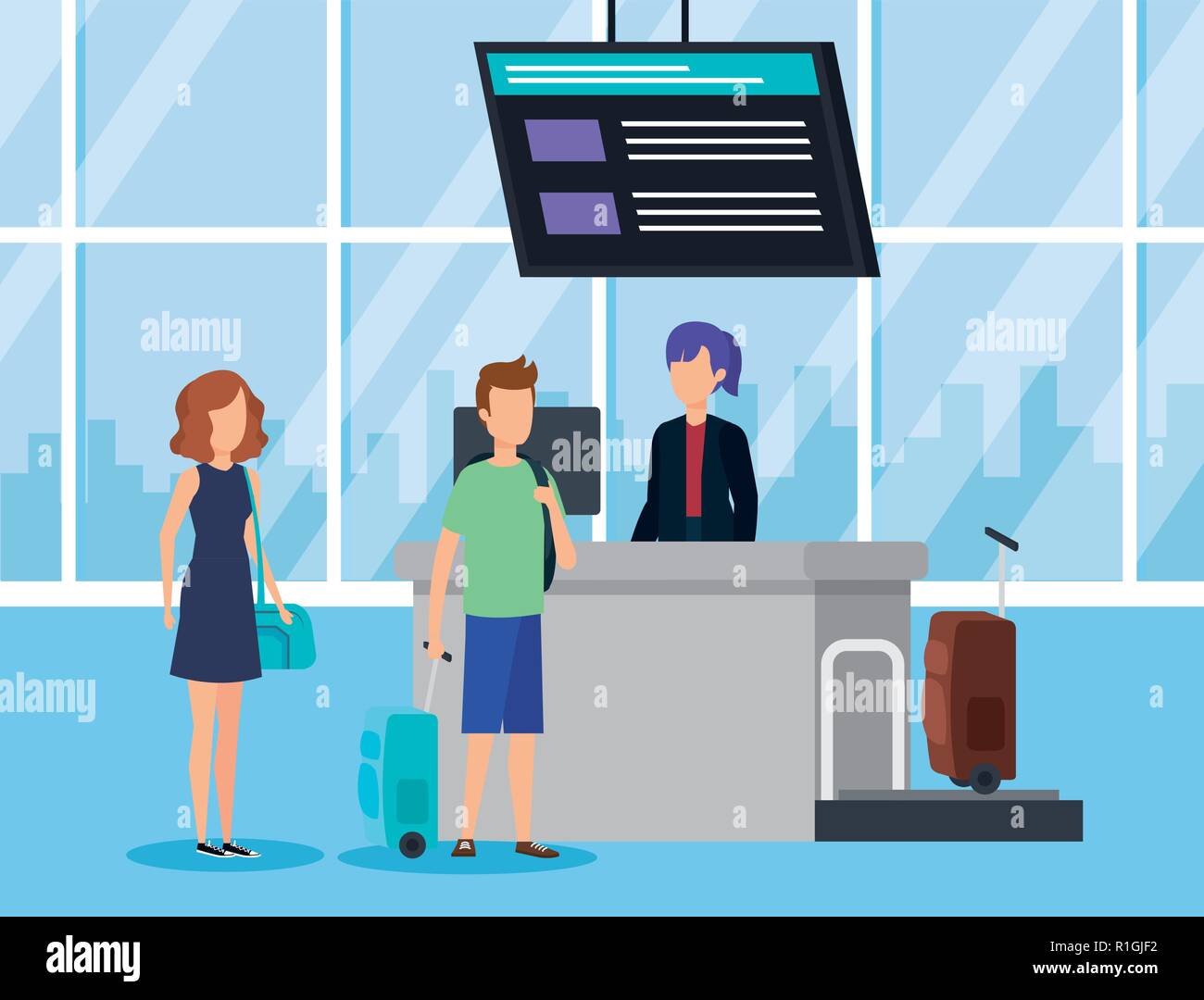 Airport passenger terminal design Stock Vector Image & Art - Alamy