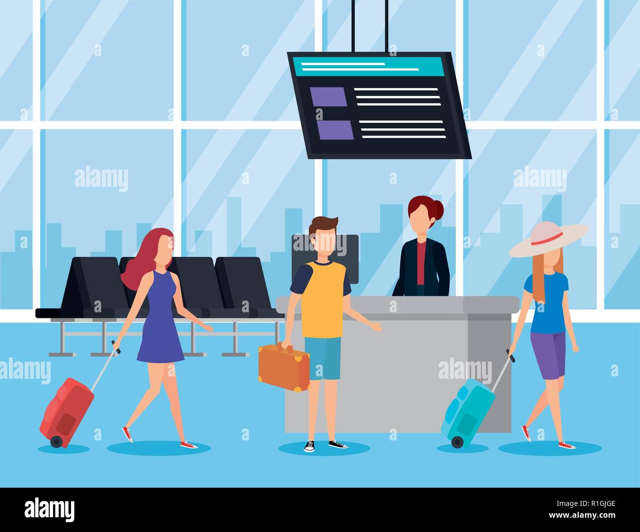 Airport passenger terminal design Stock Vector Image & Art - Alamy