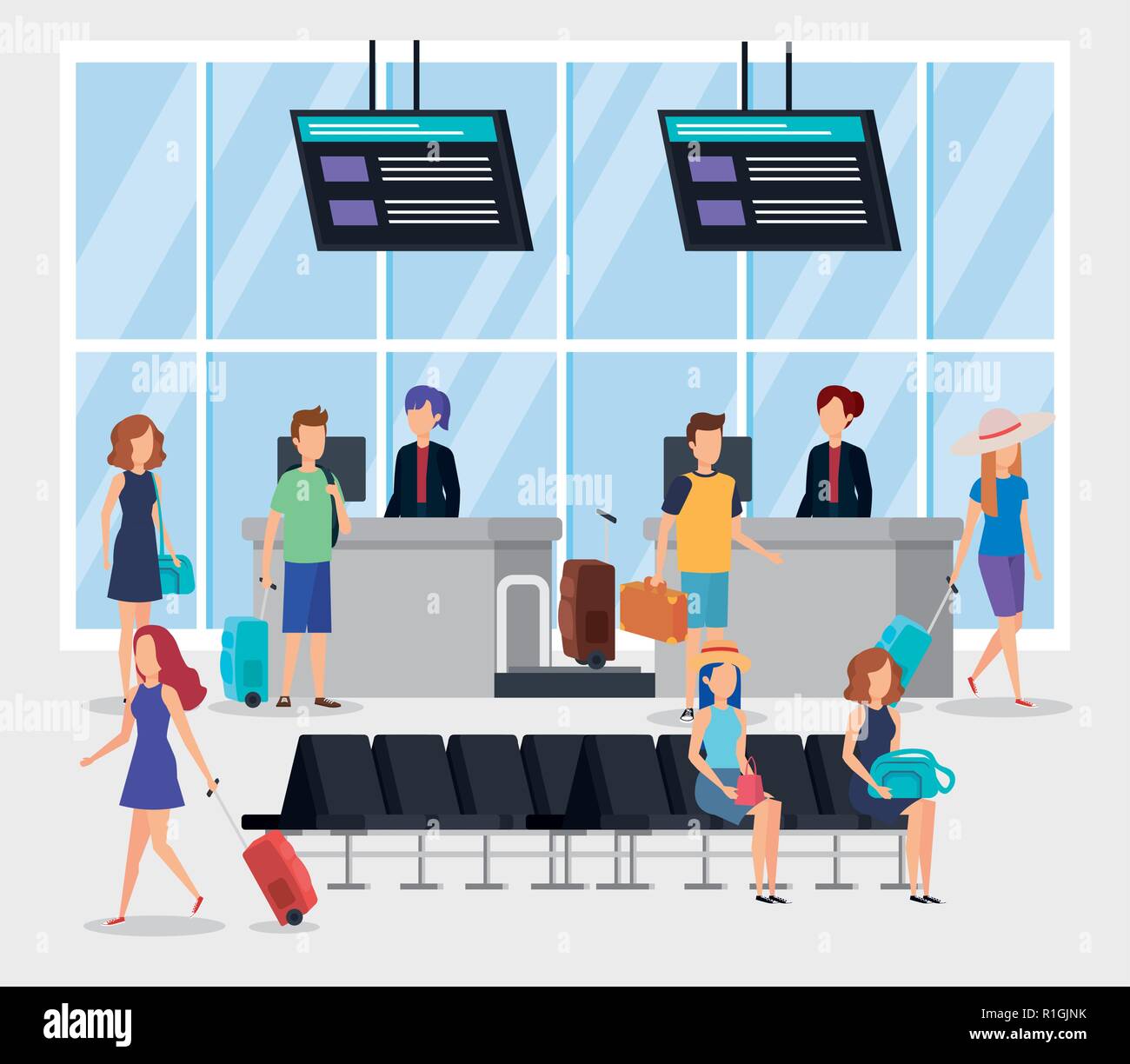 Airport passenger terminal design Stock Vector Image & Art - Alamy
