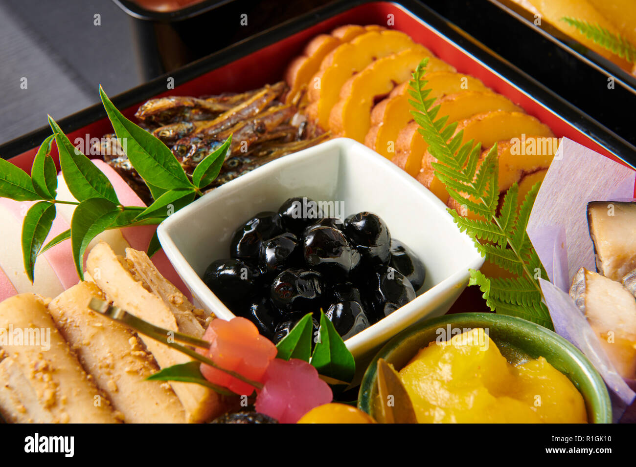 Japanese New Year traditional Osechi dishes Stock Photo - Alamy