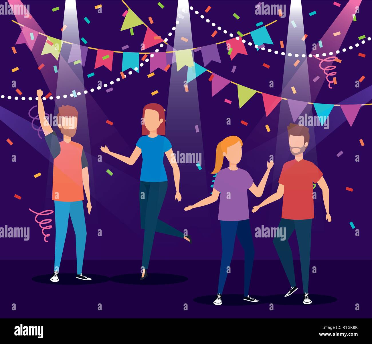 Young people on a party design Stock Vector Image & Art - Alamy
