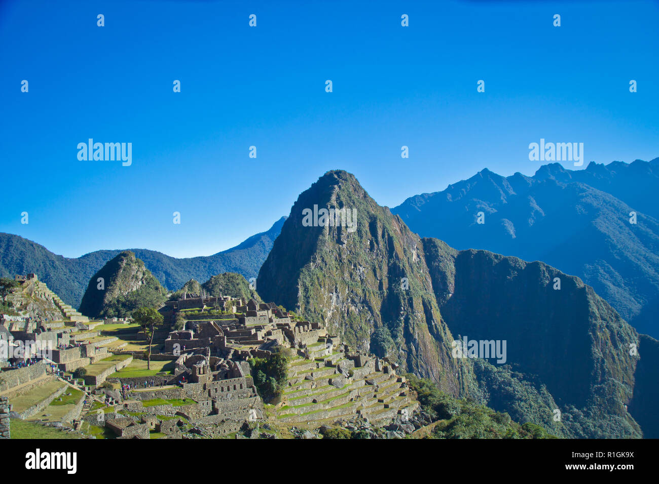 Machu Picchu, an Incan citadel set high in the Andes Mountains, Peru ...