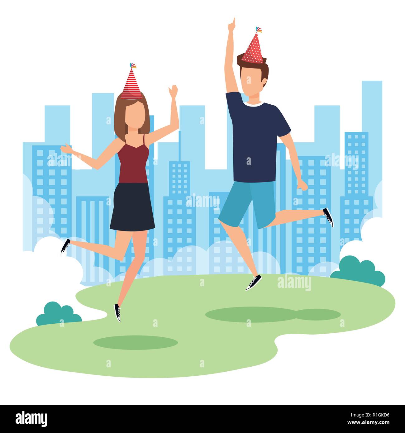 Boy girl clouds Cut Out Stock Images & Pictures - Alamy