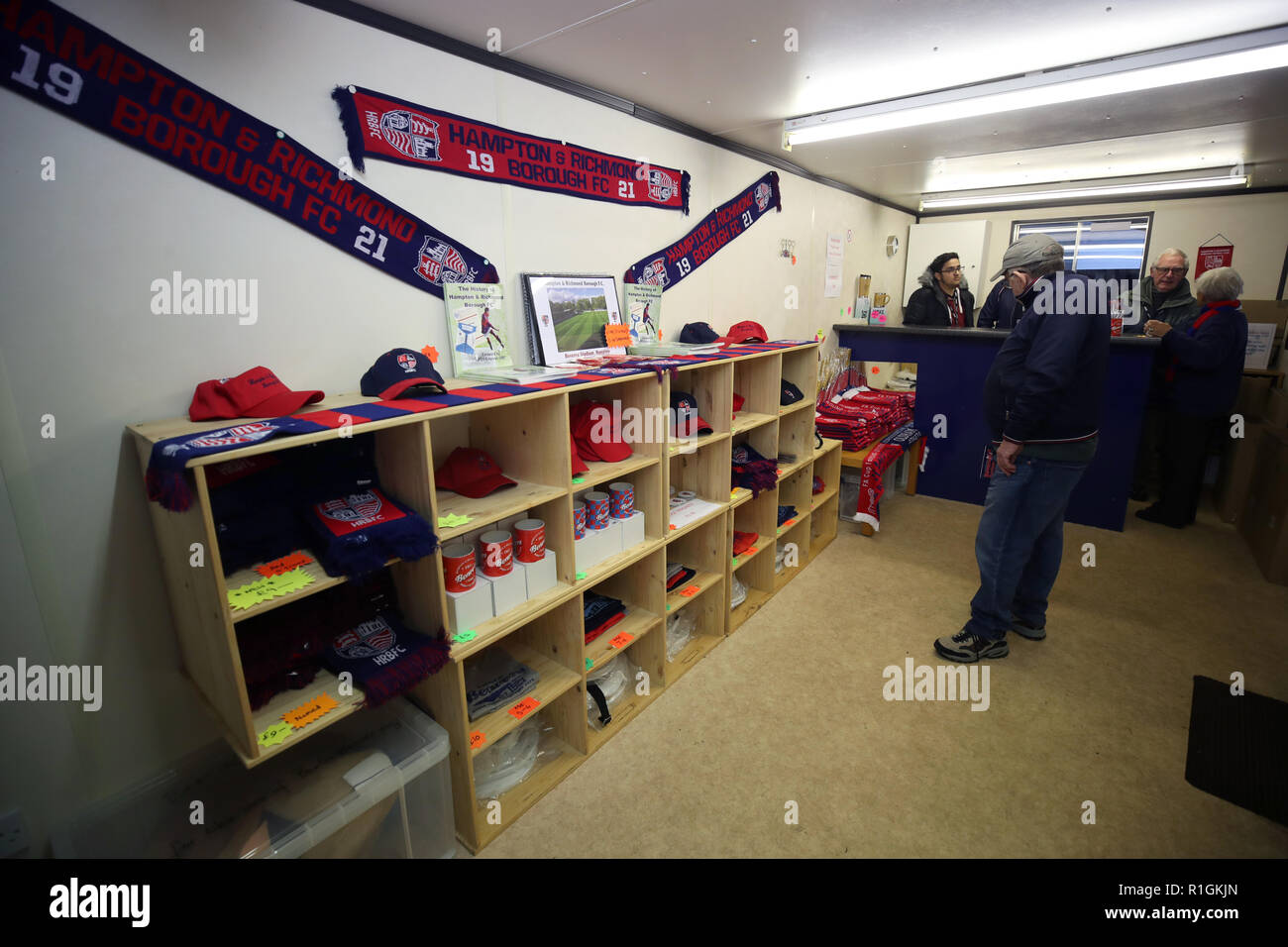 Fans in the club shop before the Emirates FA Cup, first round match at ...