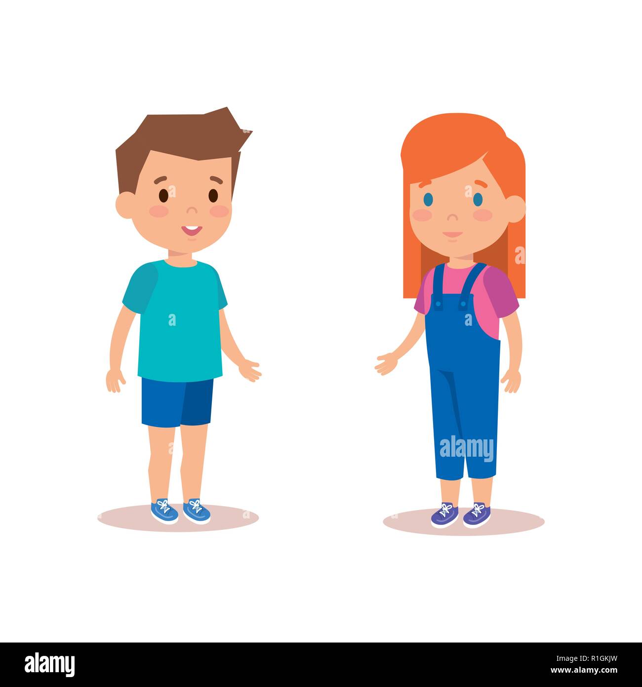 Boy and girl cartoon Stock Vector Image & Art - Alamy