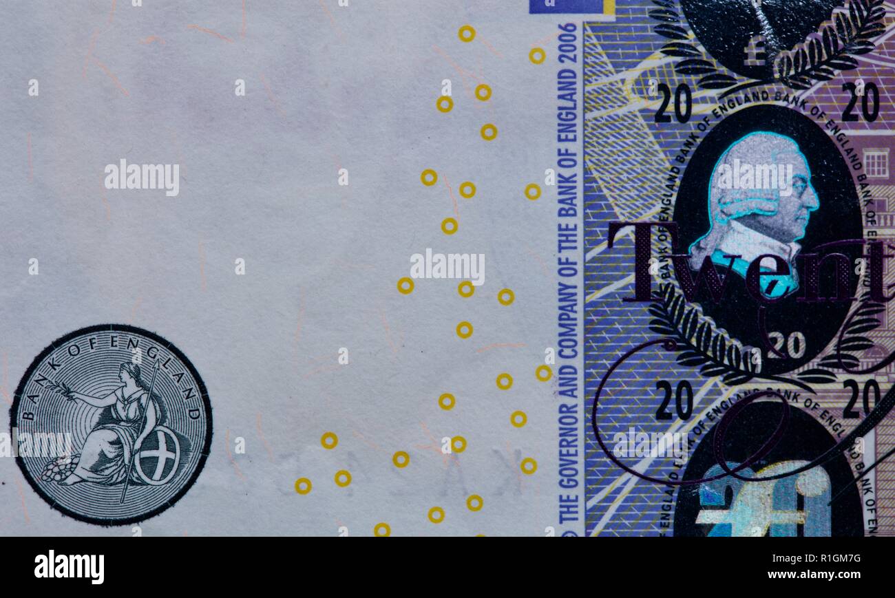 Bank of England £20 banknote Stock Photo - Alamy