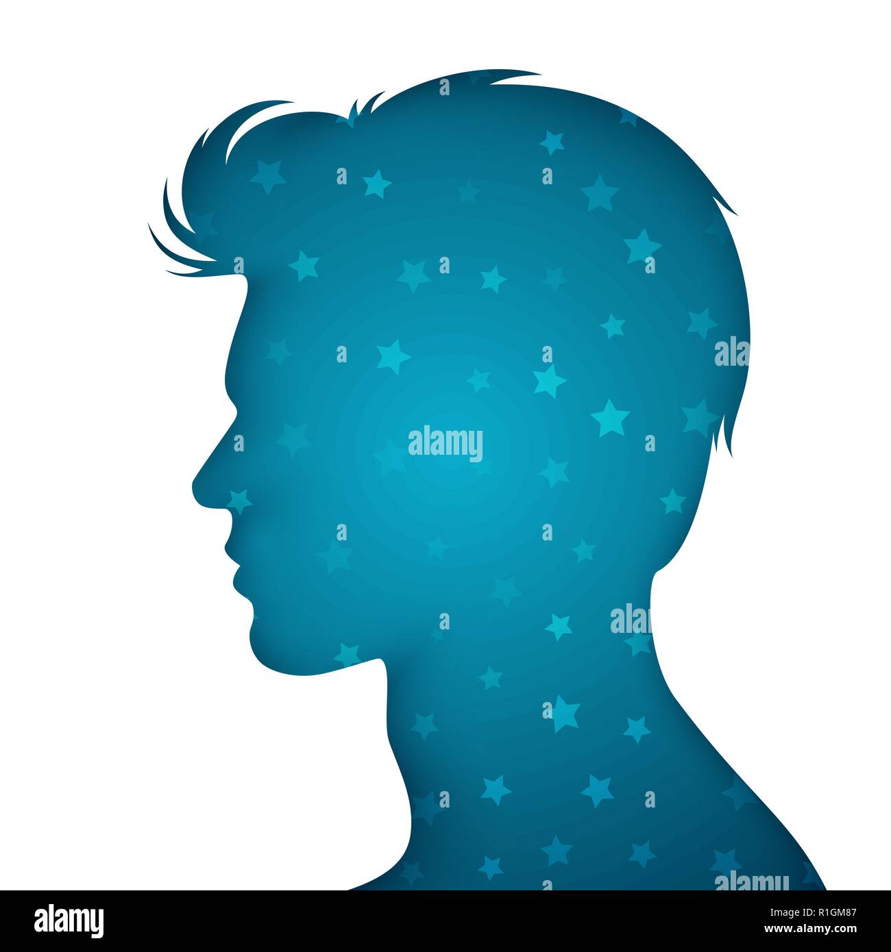 Casual young man paper Stock Vector Images - Alamy