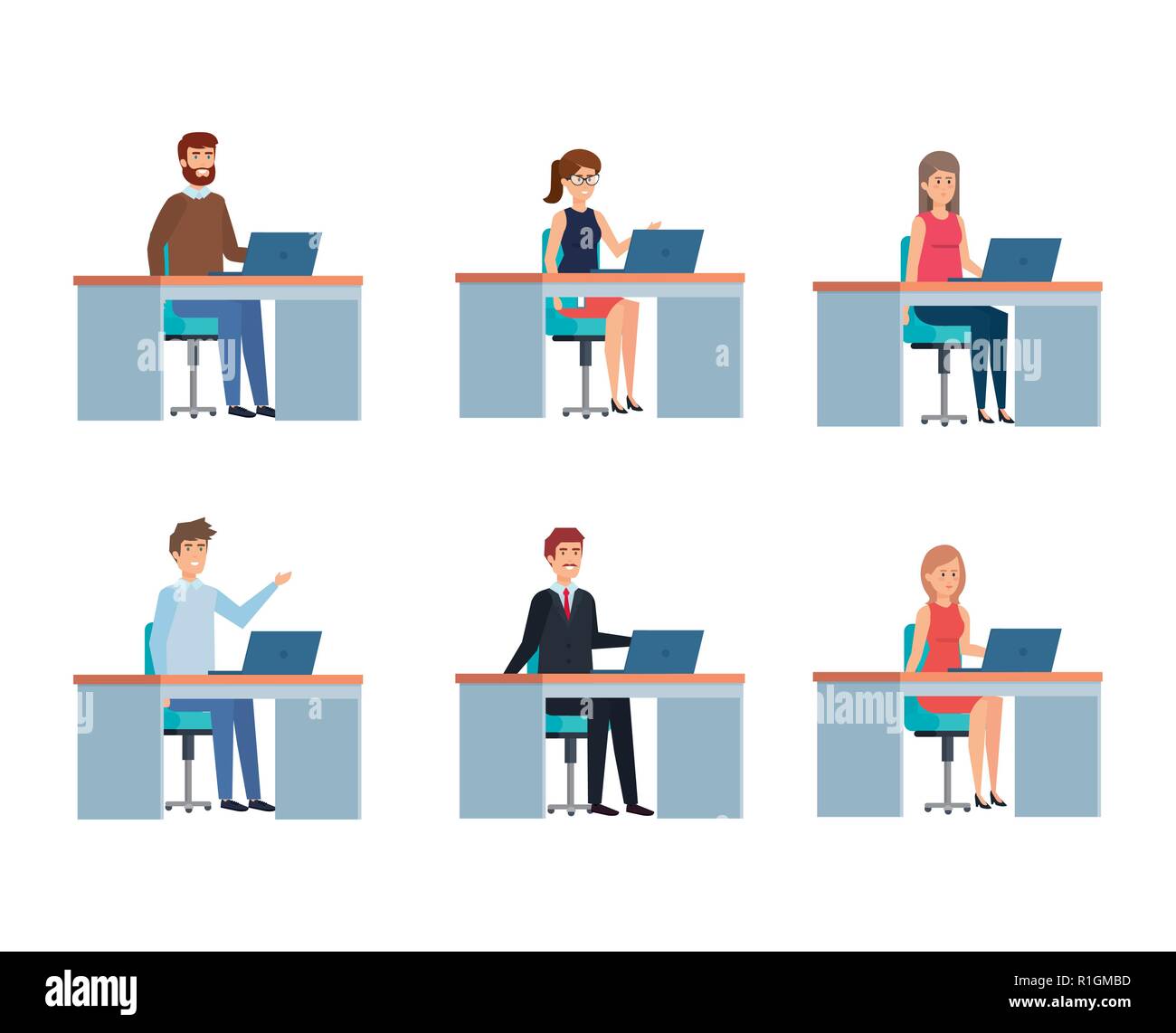 People in offices design Stock Vector Image & Art - Alamy