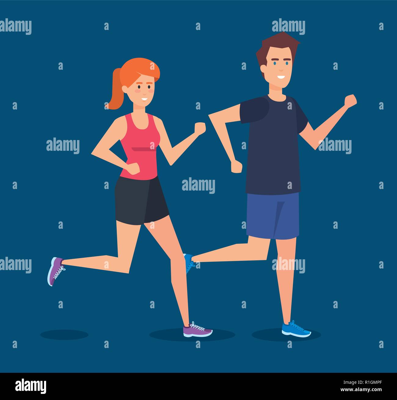 Fitness girl and boy design Stock Vector Image & Art - Alamy
