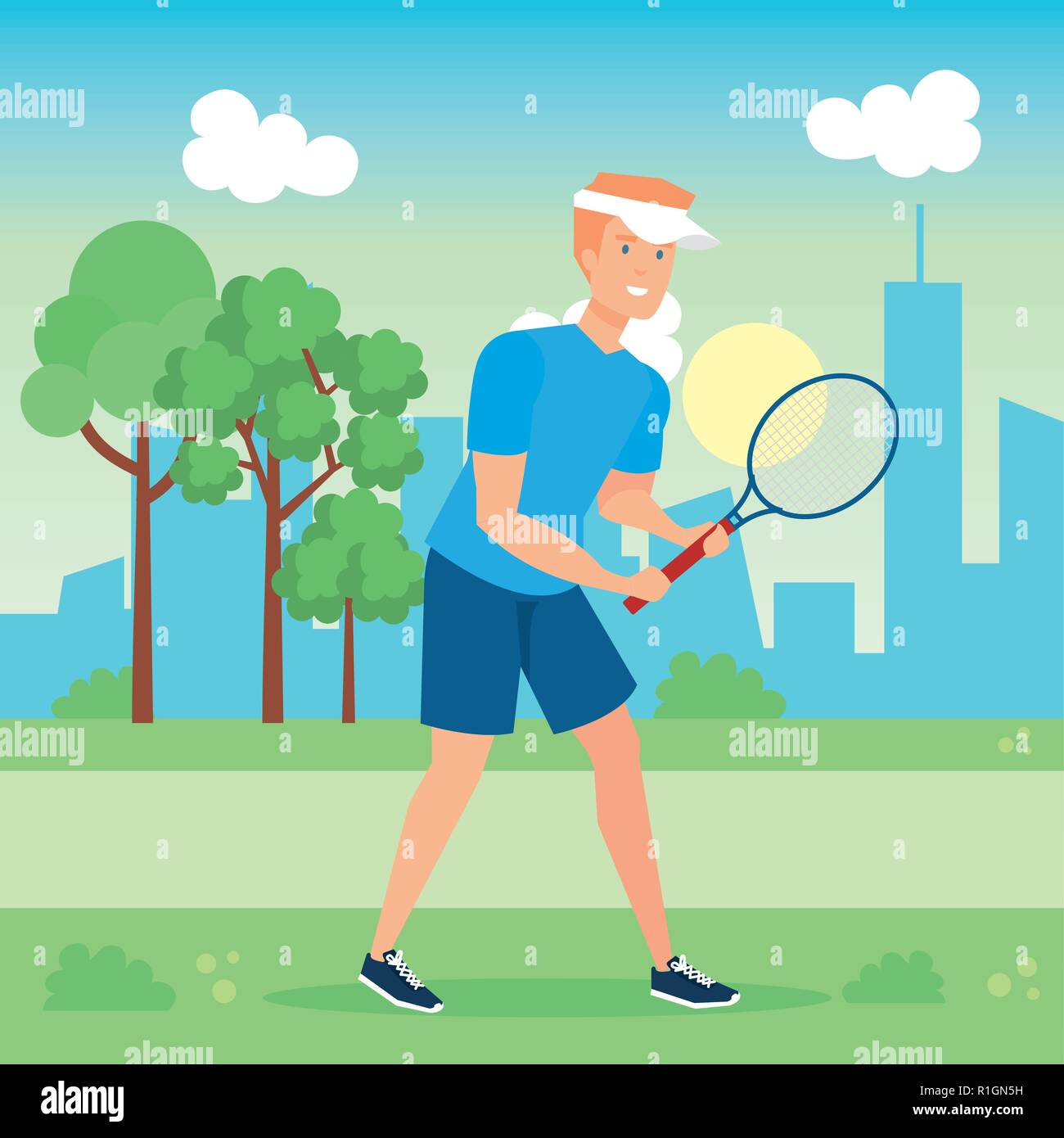 avatar man playing tennis Stock Vector Image & Art - Alamy
